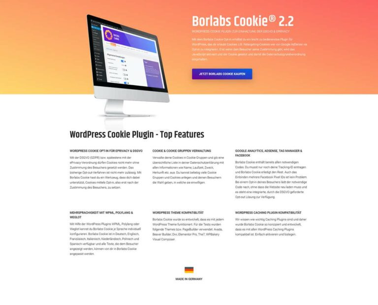 Borlabs Cookie - DAS Wordpress Cookie Plugin